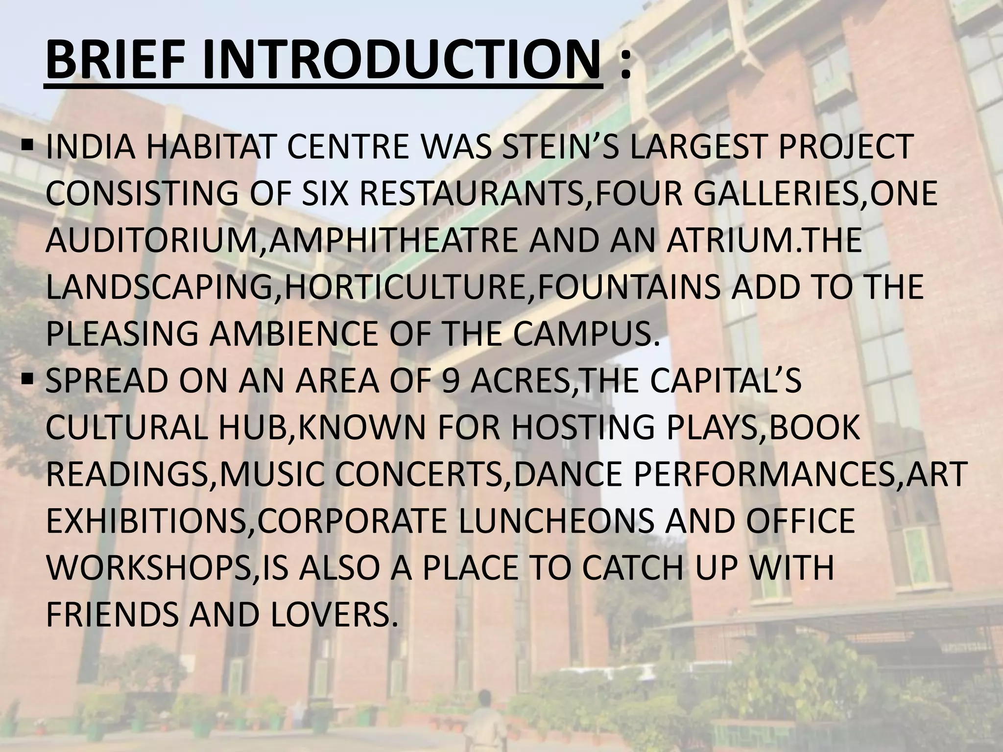 Indian Habitat Centre | PDF