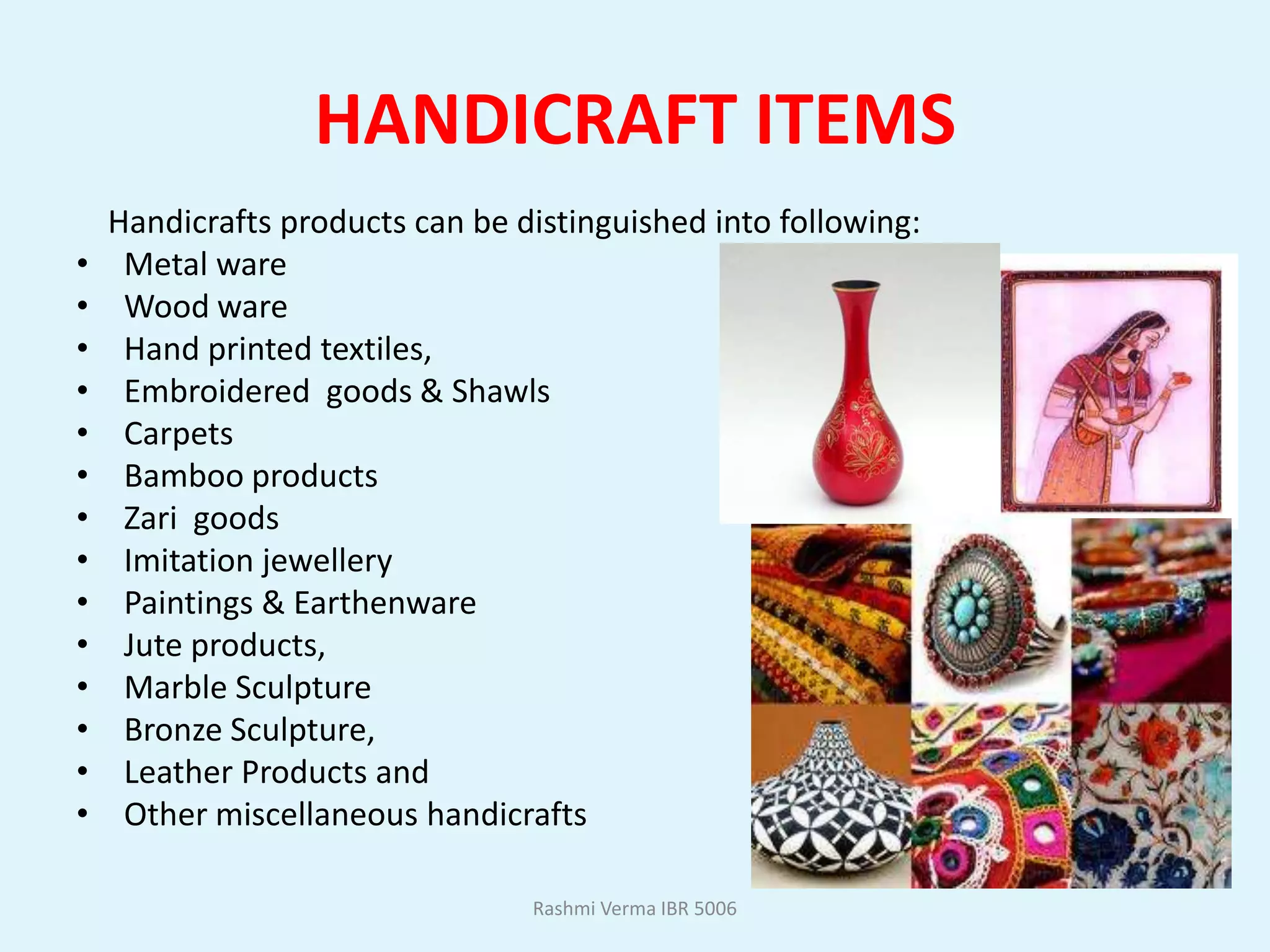 Indian handicraft ppt | PPTX