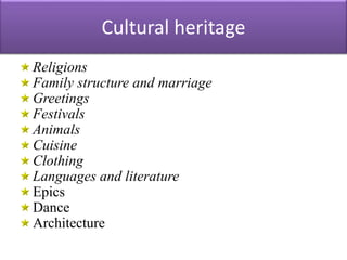 Indian Culture And Heritage Ppt