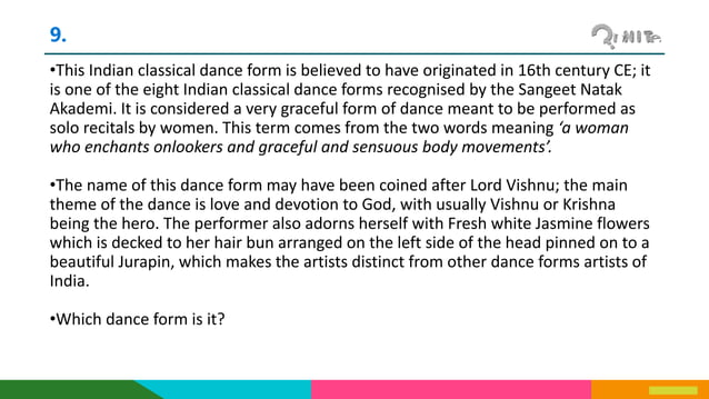 Indian Heritage Art & Culture Quiz | 2021 | PPTX | Hinduism | Religion ...
