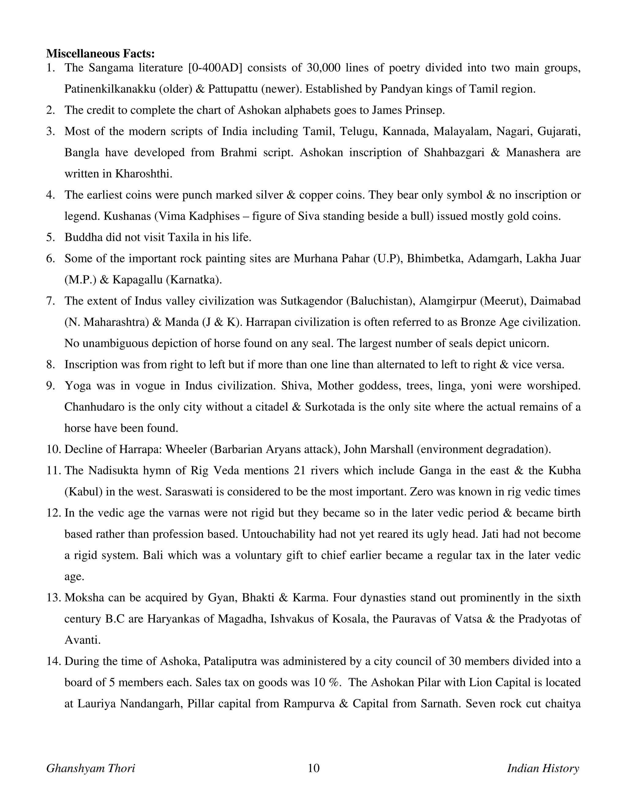 UPSC ANCIENT Indian history Topper Notes 2013 2014 General knowledge | PDF