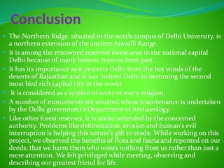 Northern Ridge Delhi.pptx ppt | PPT