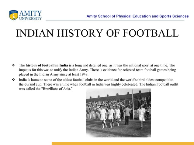 Indian history of football | PPTX