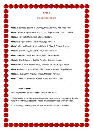 Indian hobby chef advance | DOC