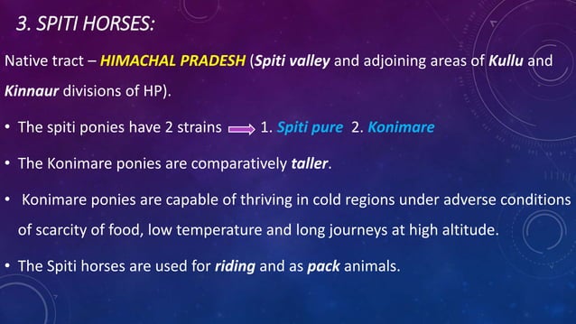 INDIAN HORSE BREEDS, INDIAN PONY BREEDS, HORSES, PONIES | PPTX