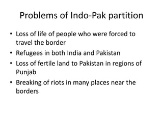 Indian independence and partition | PPTX