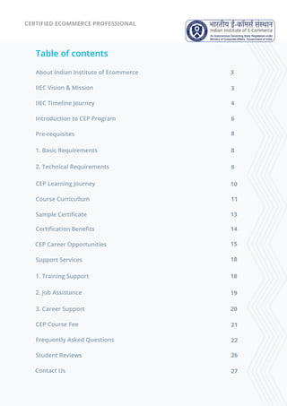 Indian institute of ecommerce certified ecommerce professional course ...