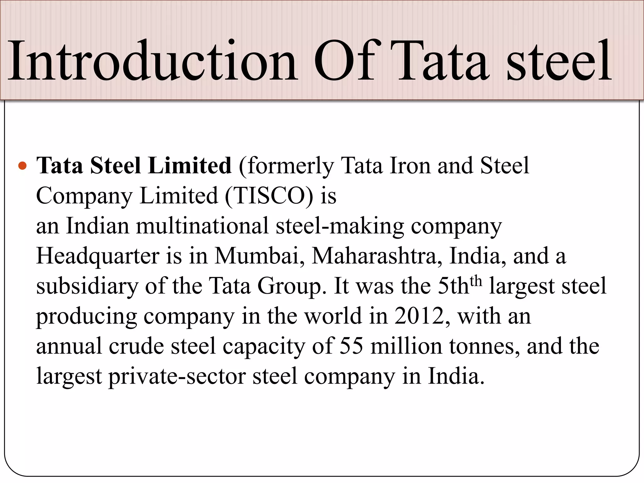 Indian iron industry | PPTX