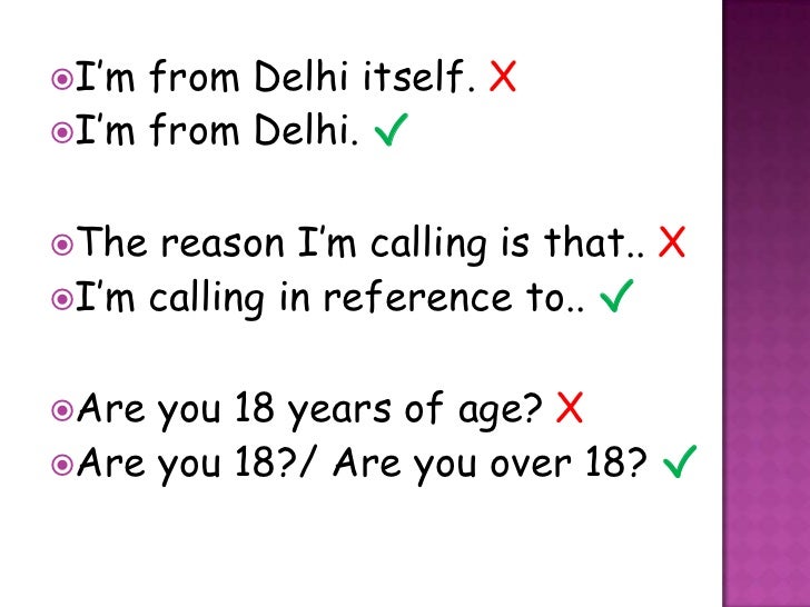 Indianism in general conversation