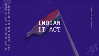 class 12 IP/ Computer Indian it act PPT | PPTX