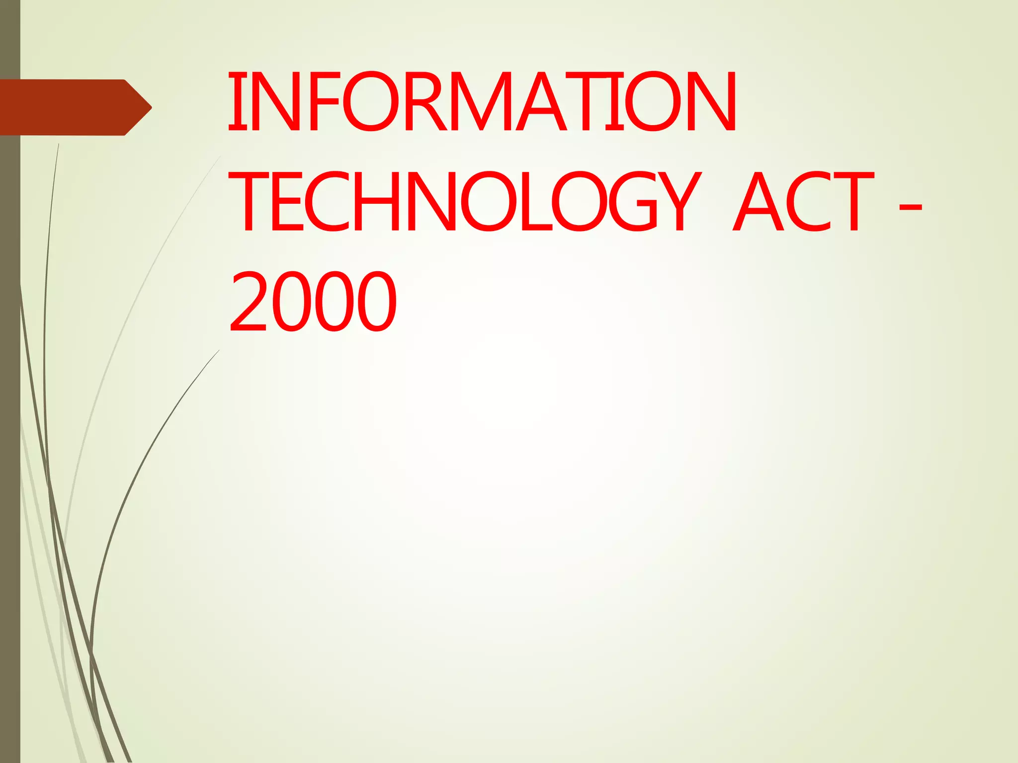 Indian it act 2000 | PPTX