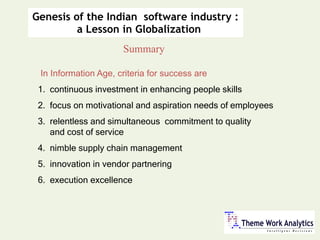 Indian IT industry_2007 : Genesis and Growth Story | PDF