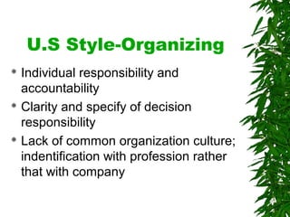 Indian,japanese,u.s style of management ppt-final | PPT