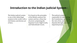 Judiacial system in India INDIAN JUDICIAL SYSTEM.pptx