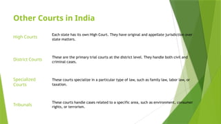 Judiacial system in India INDIAN JUDICIAL SYSTEM.pptx