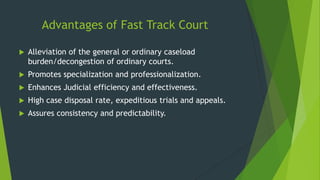 Indian judiciary and fast track courts. | PPTX