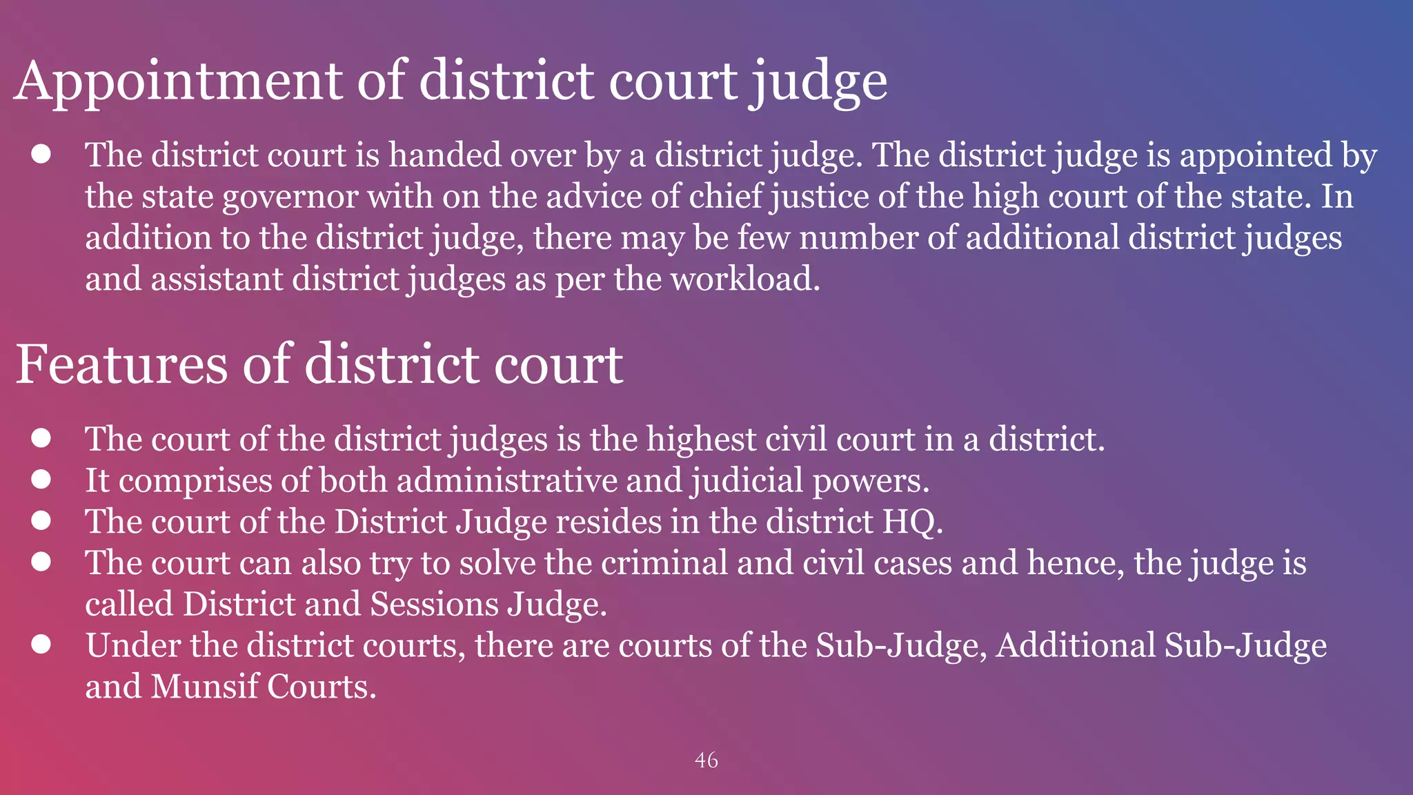 Indian judiciary hierarchy | PPTX