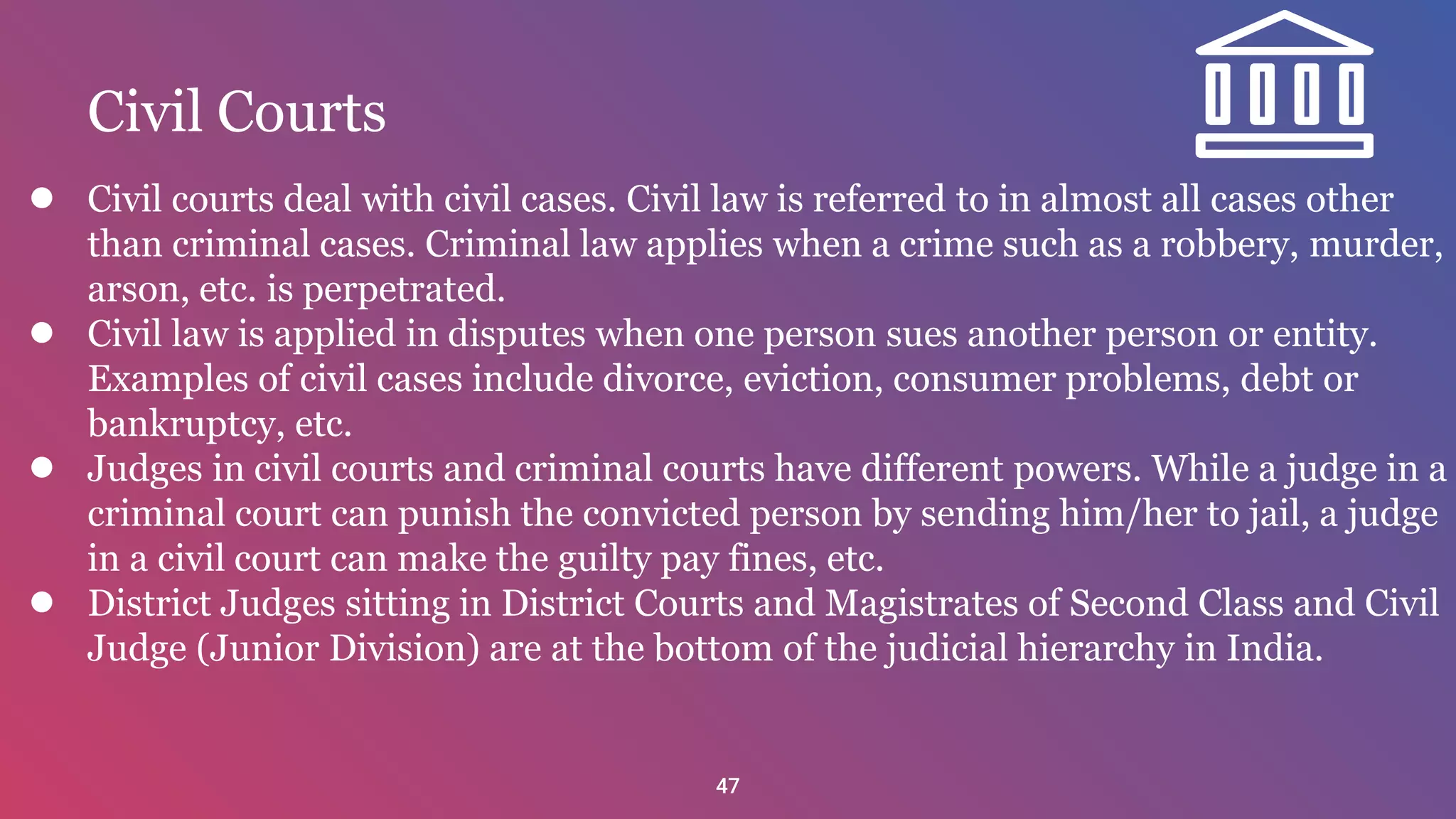 Indian judiciary hierarchy | PPTX