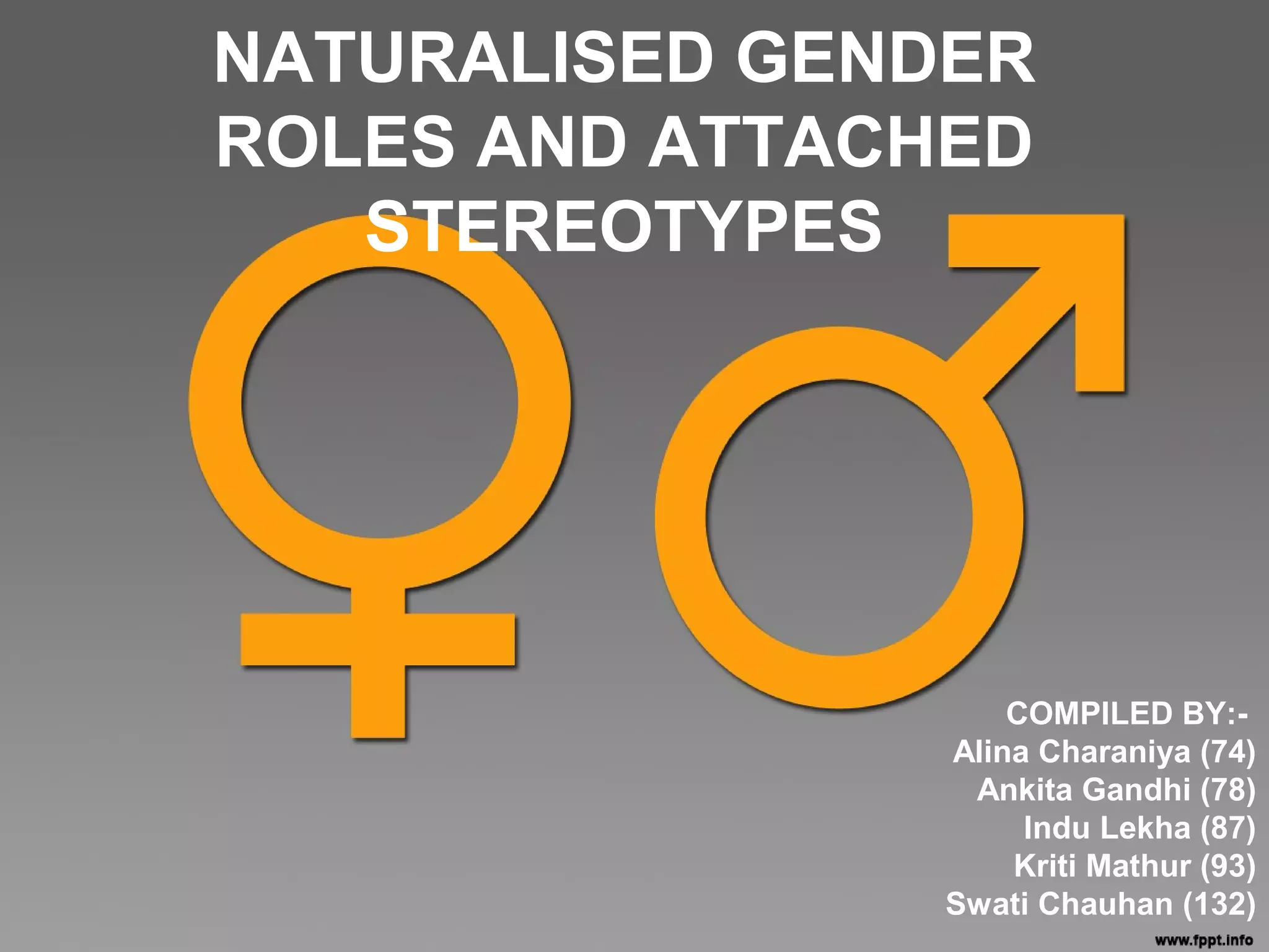 prescribed gender roles and attached stereotypes | PPT | Parenting ...