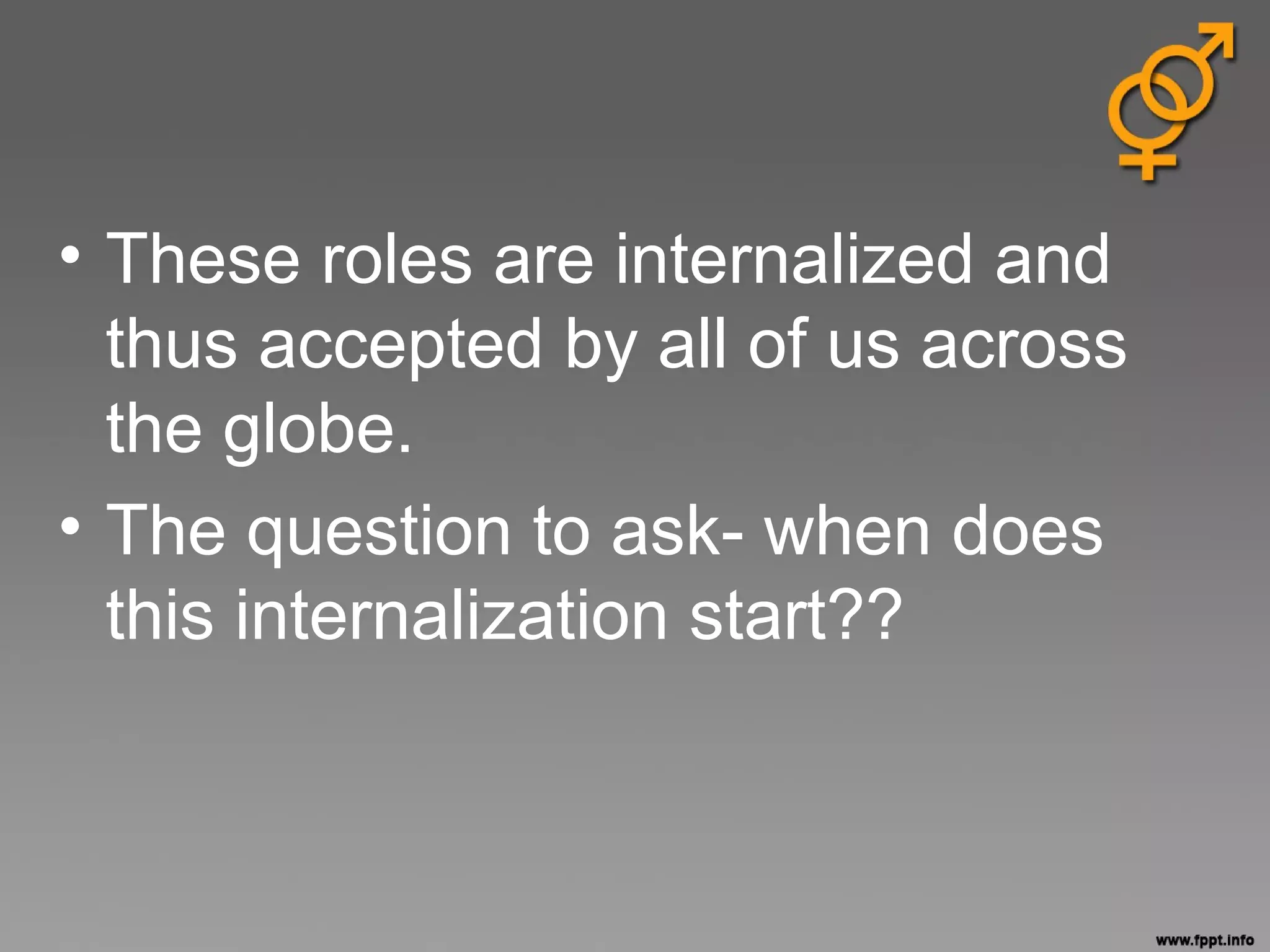 prescribed gender roles and attached stereotypes | PPT | Parenting ...