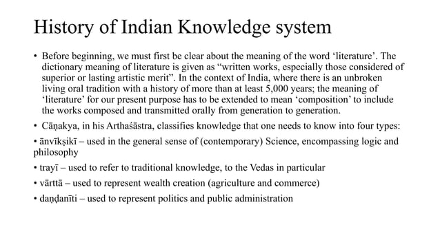 indian knowledge system its history .pptx | Hinduism | Religion ...