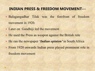 Indian language journalism | PPTX