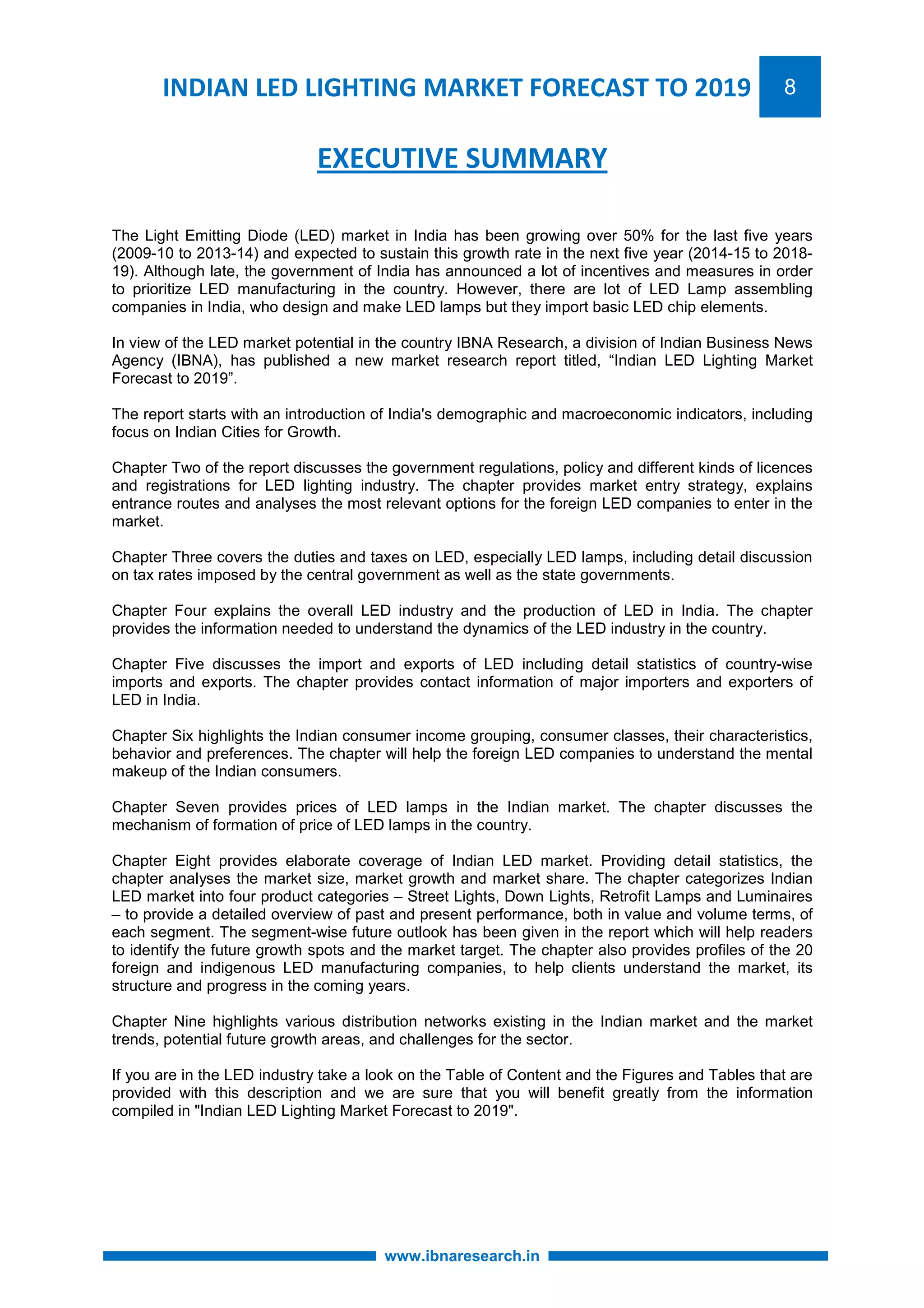 Indian led lighting market forecast to 2019 | PDF