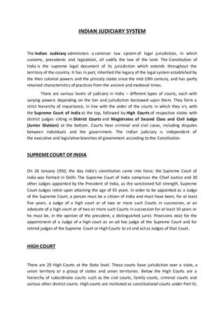 Indian Legal System | DOCX