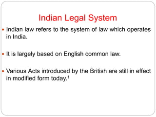 Indian legal system in reference to structure & function | PPTX