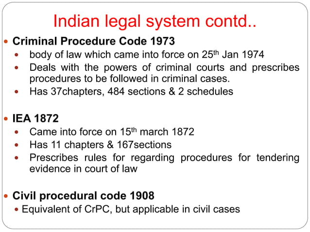 Indian legal system in reference to structure & function | PPT