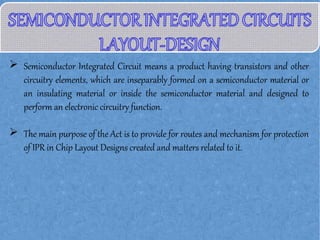 Indian legislation for the protection of the various types of ...