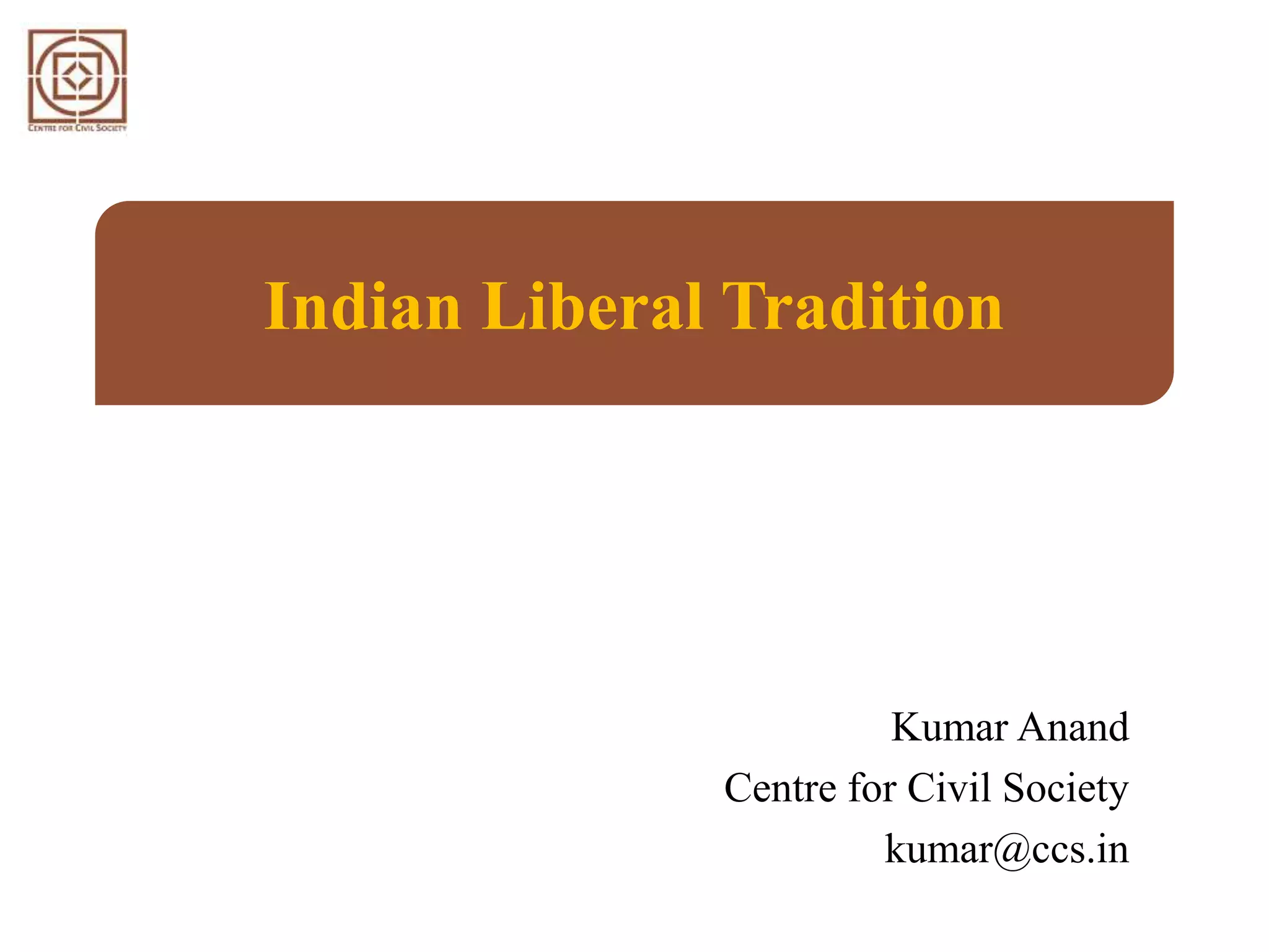 Indian Liberal Tradition | PPT