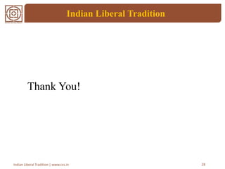 Indian Liberal Tradition | PPT