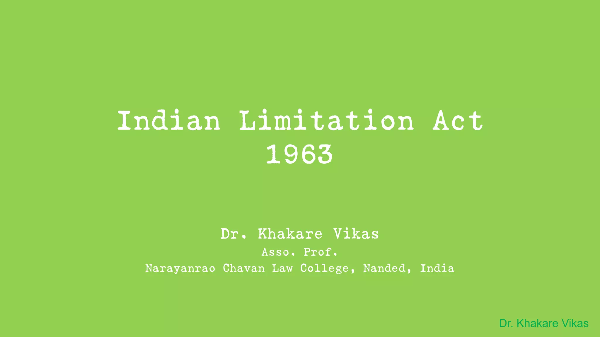Indian limitation act 1963 | PDF