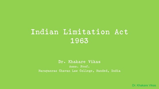 Indian limitation act 1963 | PDF | Law