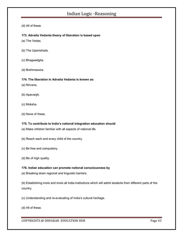 Indian Logic -Reasoning UGC-NET PAPER-1 MCQ Download Pdf | PDF