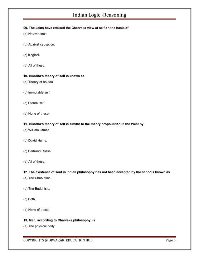 Indian Logic -Reasoning UGC-NET PAPER-1 MCQ Download Pdf | PDF