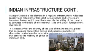 Indian logistics and infrastructure | PPTX