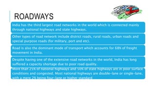 Indian logistics and infrastructure | PPT