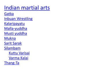 Indian martial arts saminathan.t | PPTX