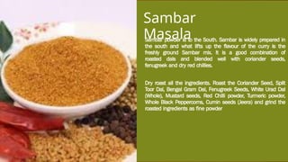 Indian masala and its functions in indian culinary | PPTX