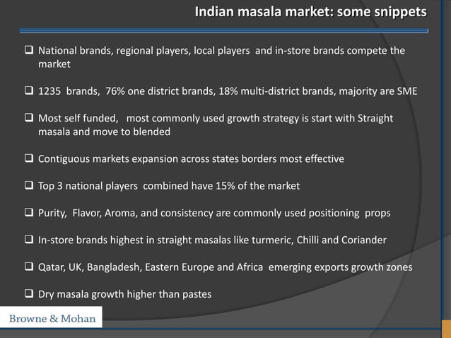 Spicing up your curry.....Indian market masala market insghts.... | PPT