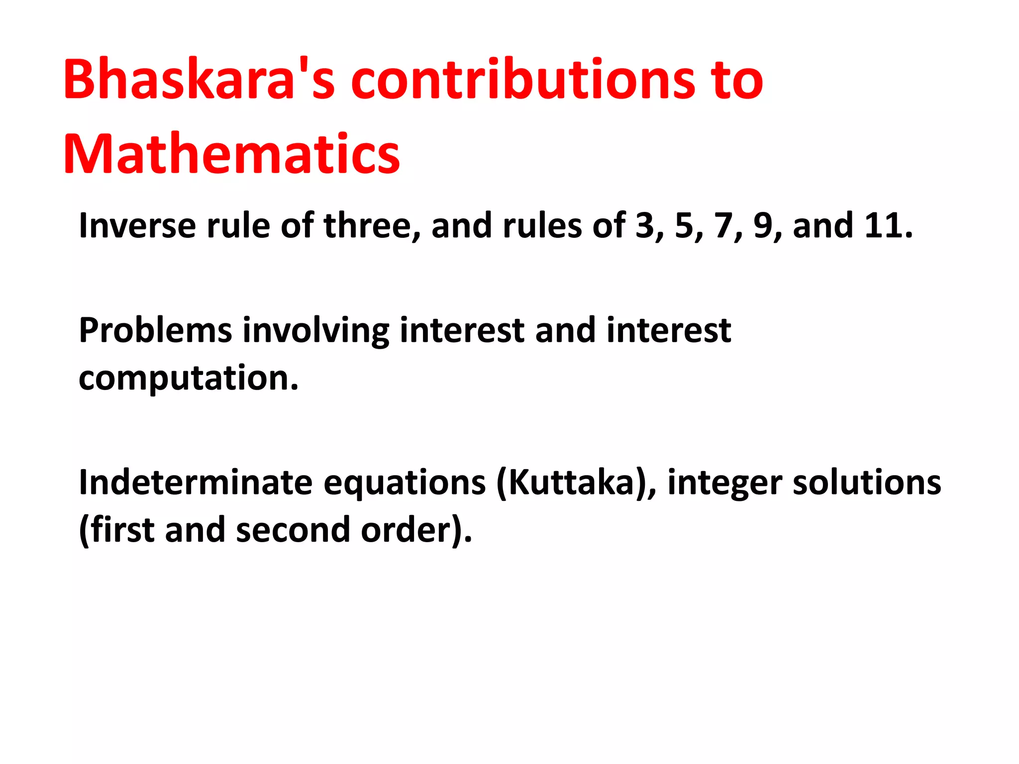 Indian Mathematician Bhaskara II | PPTX