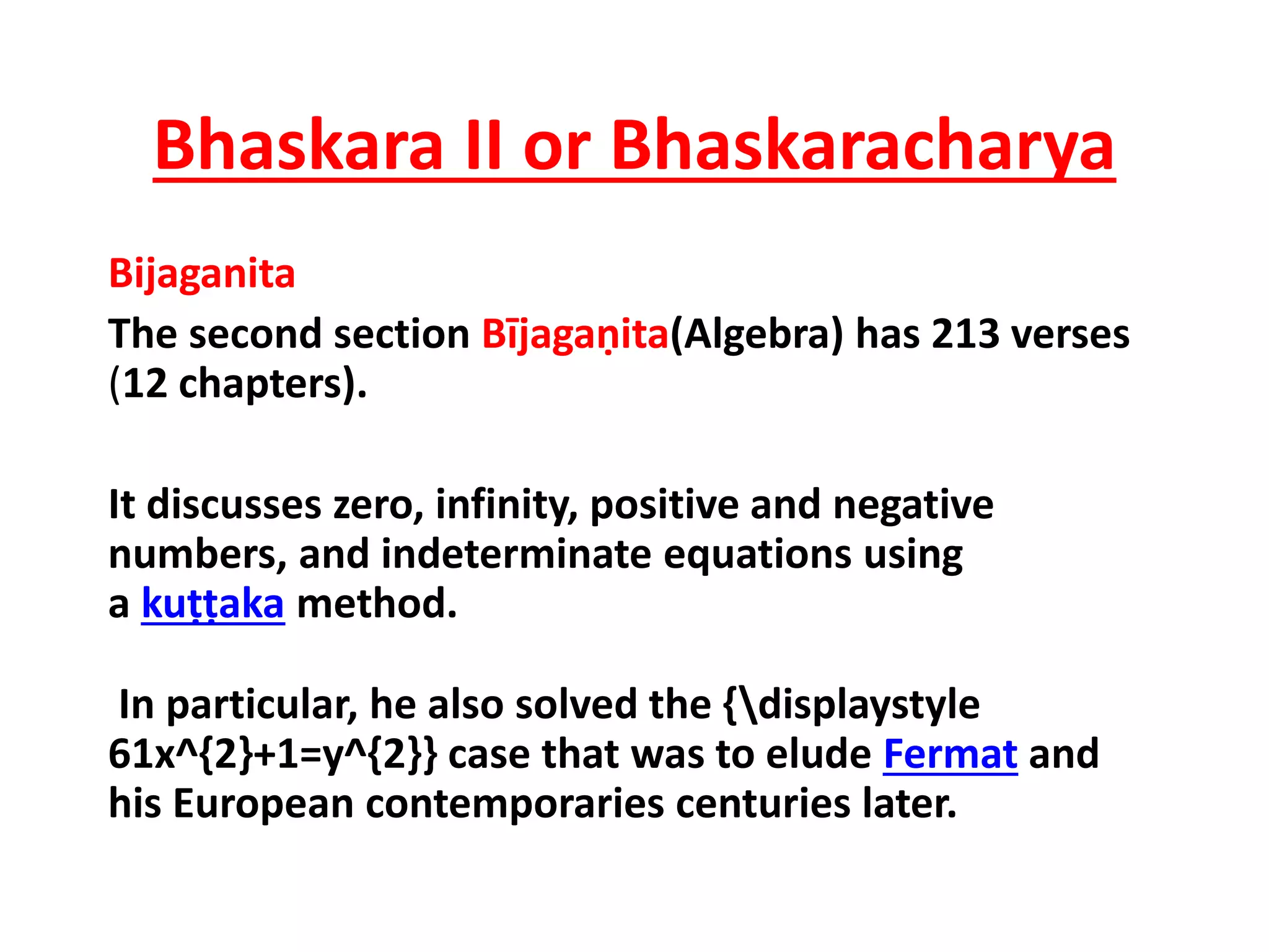 Indian Mathematician Bhaskara II | PPTX