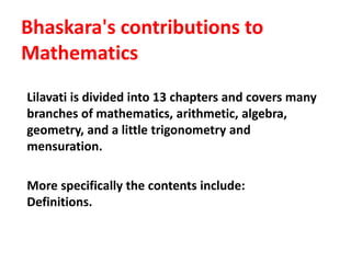 Indian Mathematician Bhaskara II | PPTX