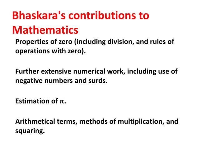 Indian Mathematician Bhaskara II | PPTX | Physics | Science