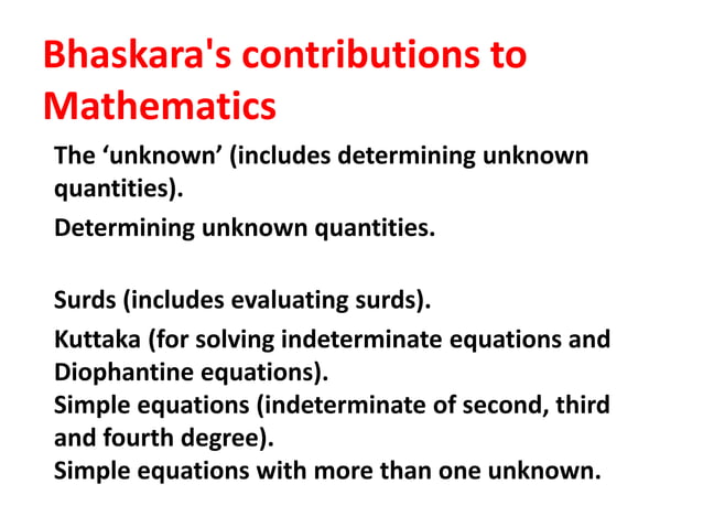 Indian Mathematician Bhaskara II | PPTX | Physics | Science