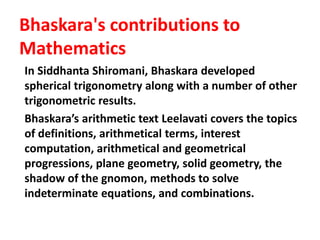 Bhaskara Ii Mathematician