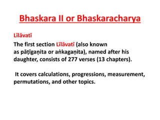 Bhaskara Ii Mathematician