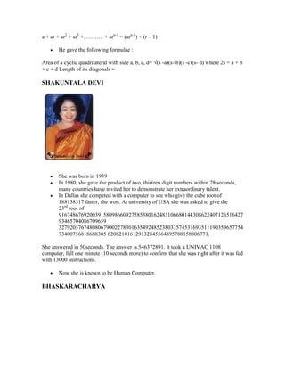 Famous Indian Mathematicians Biography And Their Contributions Top 10